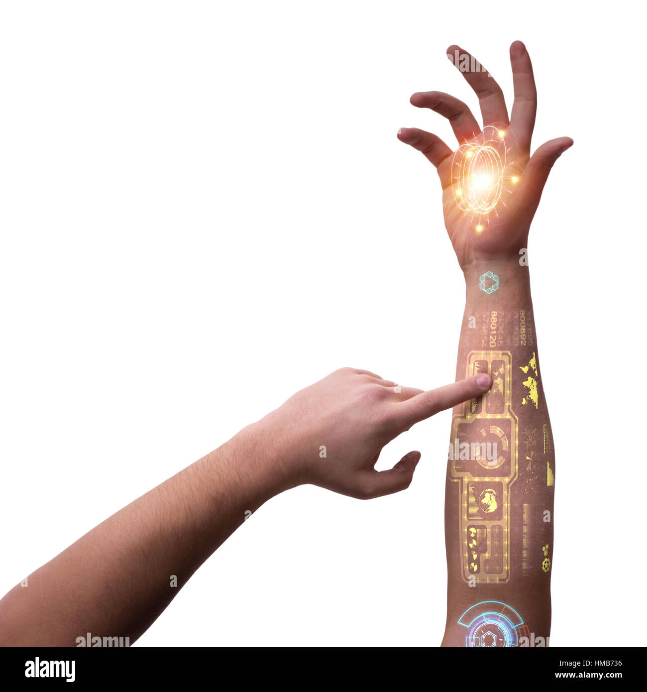 Human robotic hand in futuristic concept Stock Photo - Alamy