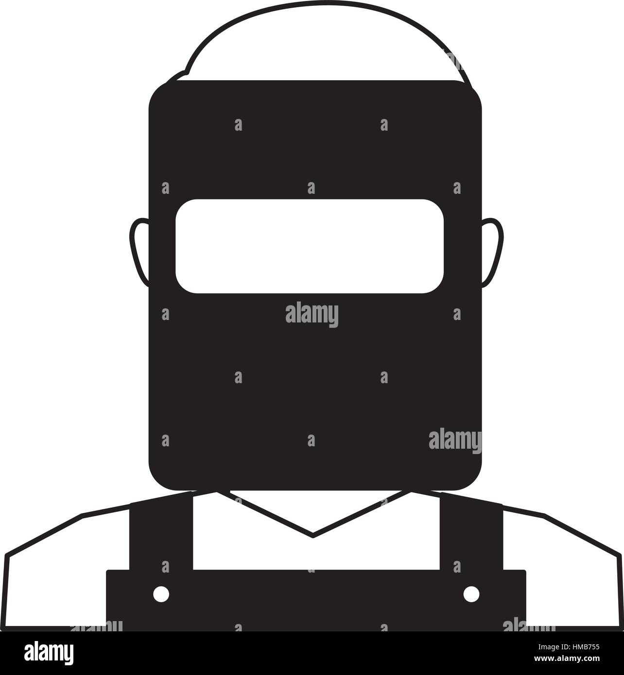 worker avatar with safety suit vector illustration design Stock Vector ...