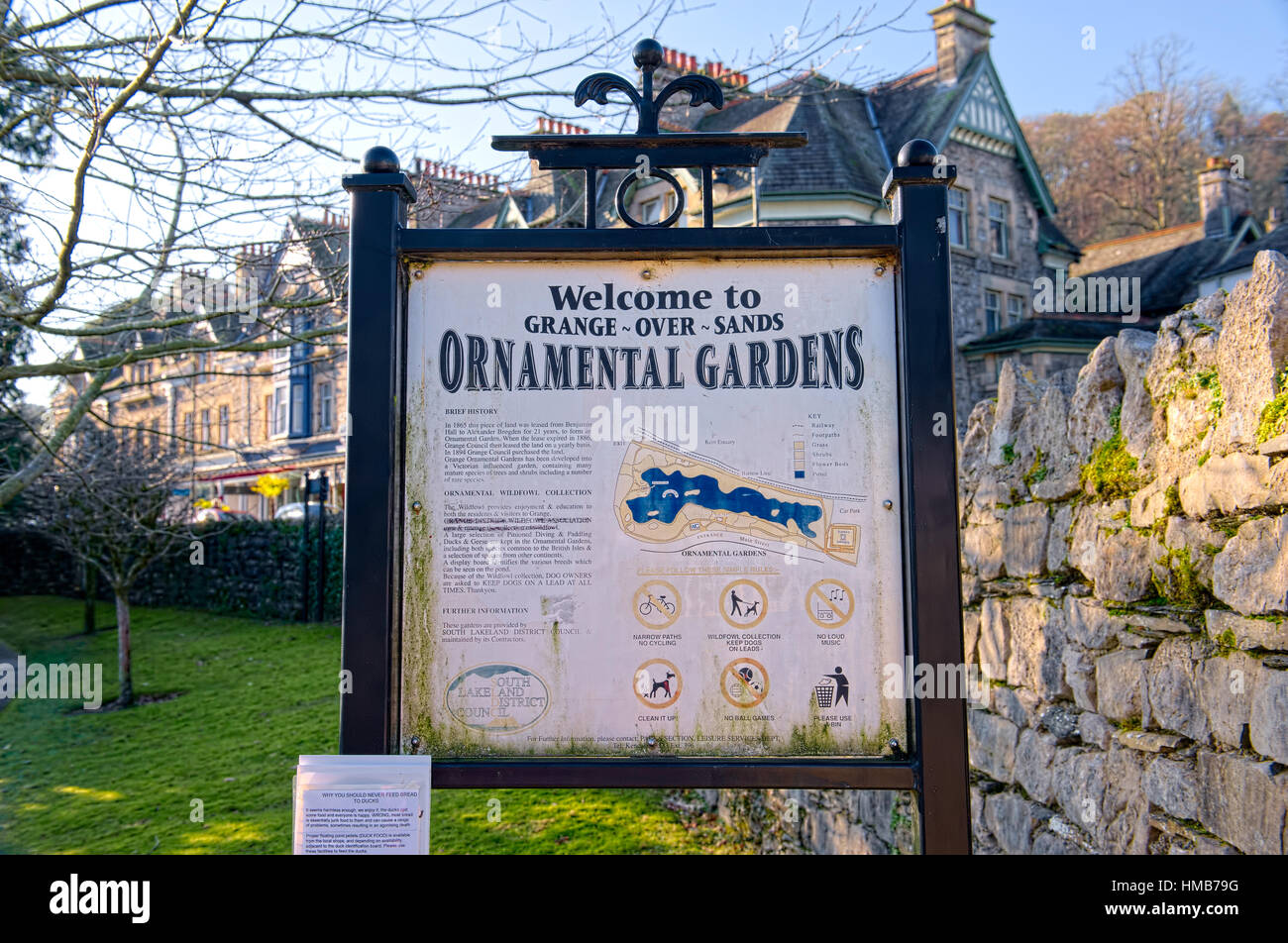Ornamental Gardens Grange Over Sands Stock Photo - Alamy