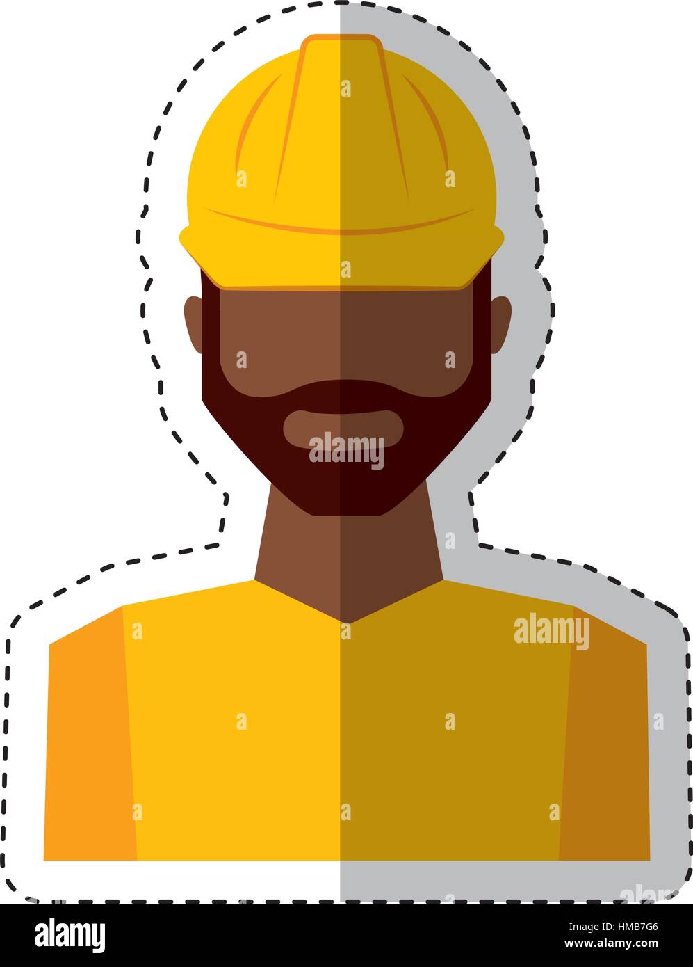 worker avatar with safety suit vector illustration design Stock Vector ...
