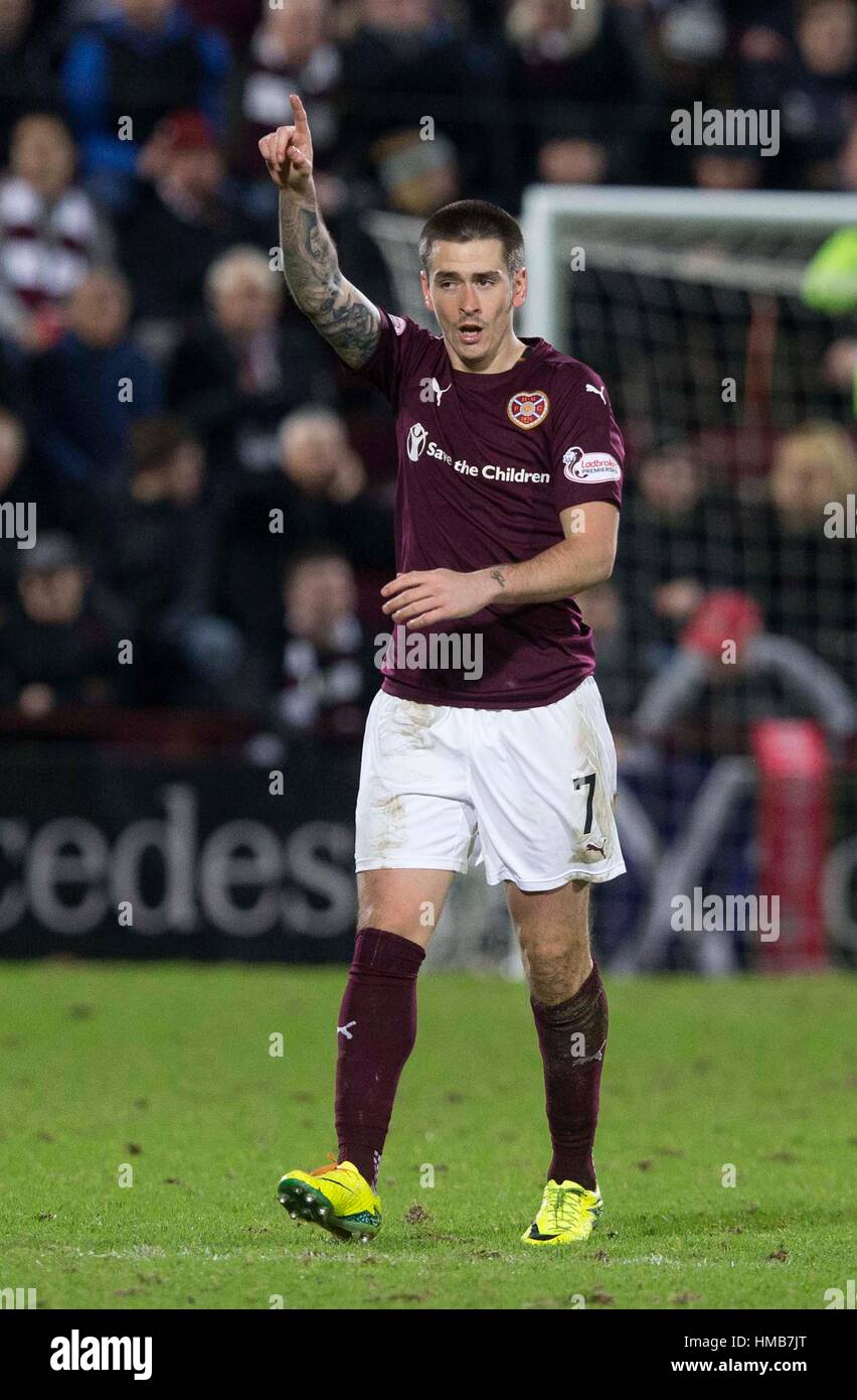 Ladbrokes scottish premiership match tynecastle stadium hi-res stock ...