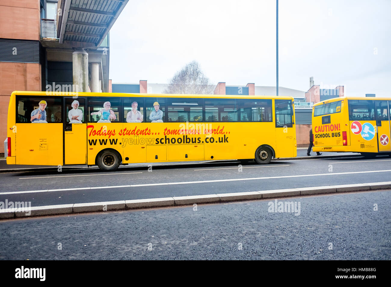 Buses in Manchester Stock Photo - Alamy