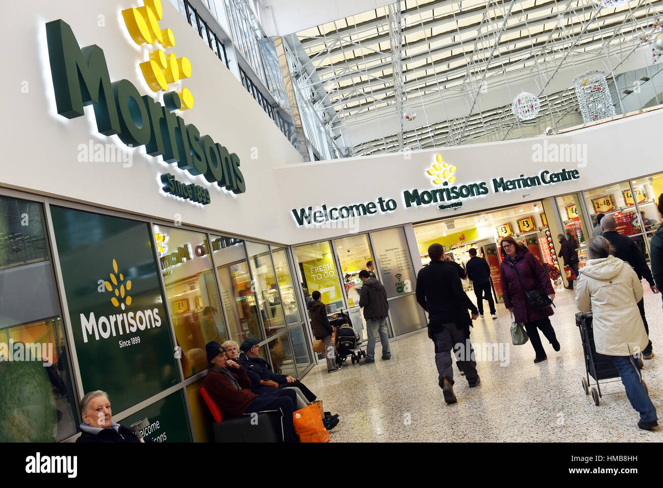 Morrisons supermarket Leeds Merrion Centre UK Stock Photo - Alamy