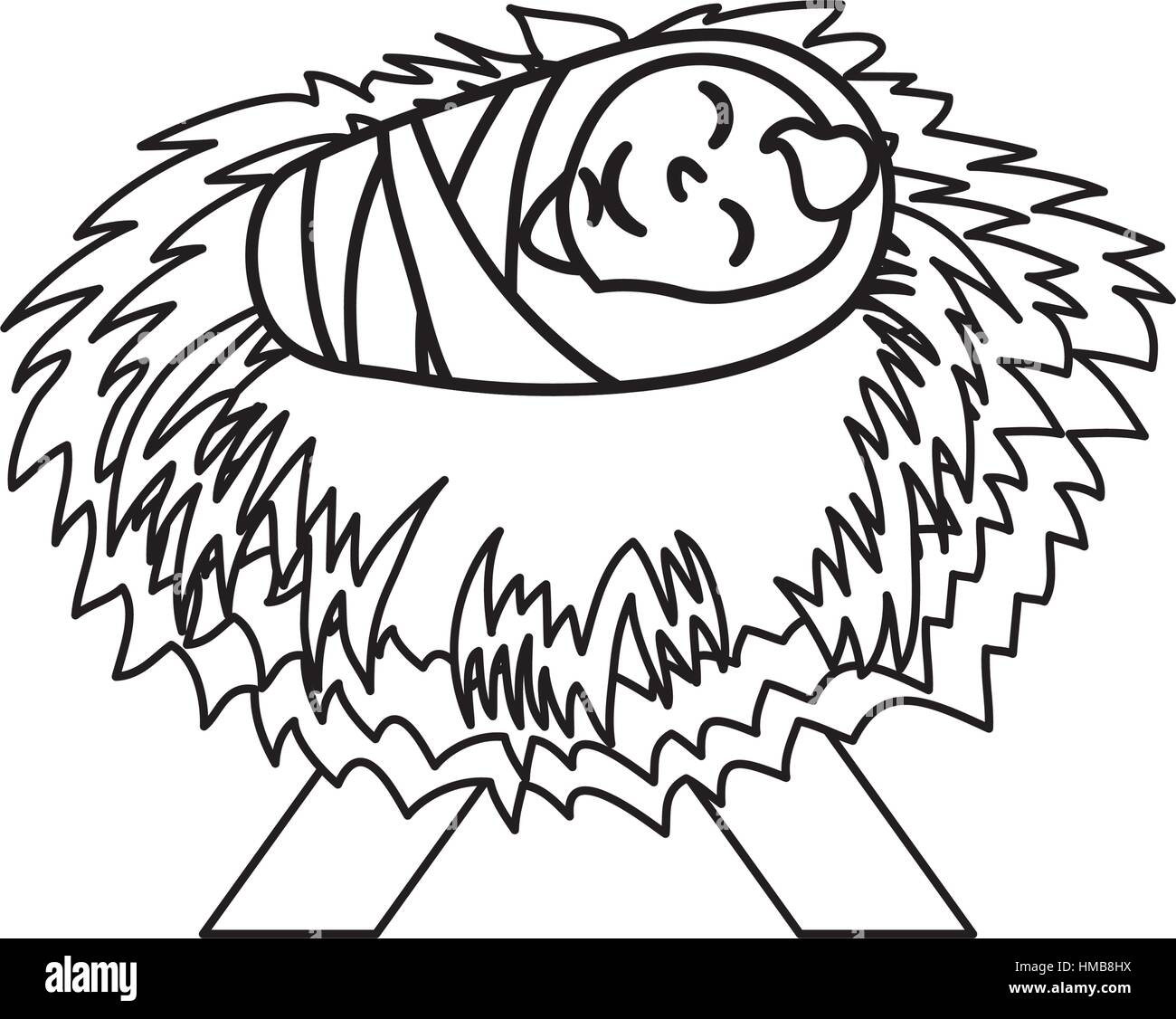 Christmas manger concept icon vector illustration graphic design Stock ...