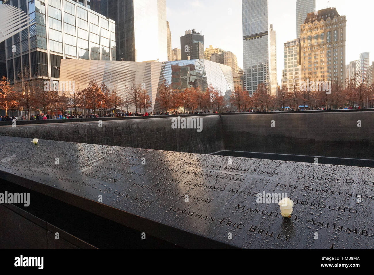 National September 11 Memorial on the site of the twin towers of the ...