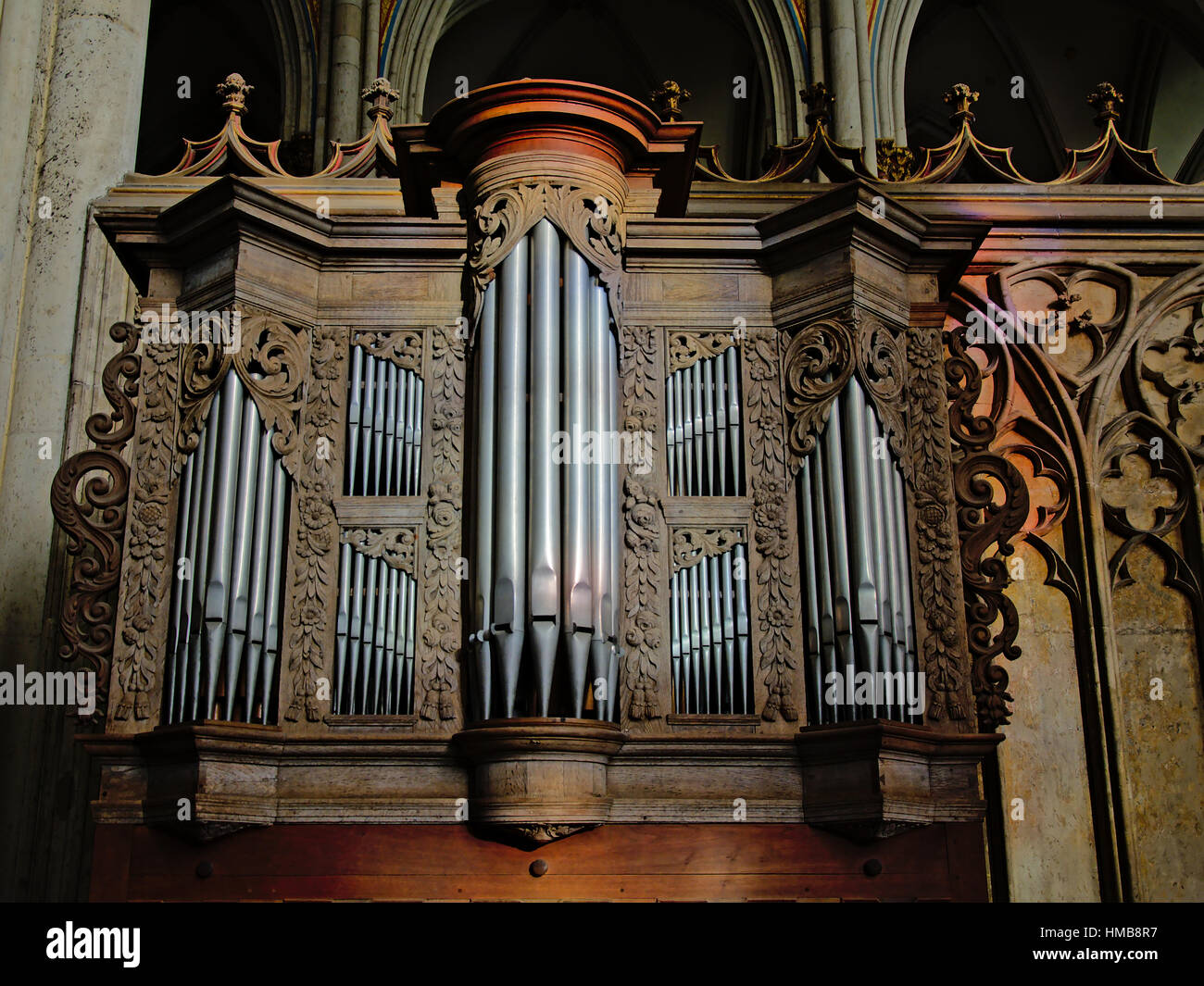 church organ in Cologne cathedral Stock Photo - Alamy