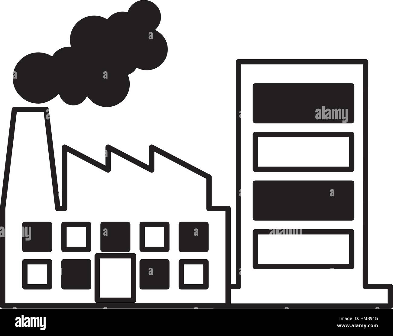 factory plant industrial building vector illustration design Stock ...