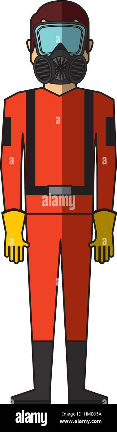 worker avatar with safety suit vector illustration design Stock Vector ...