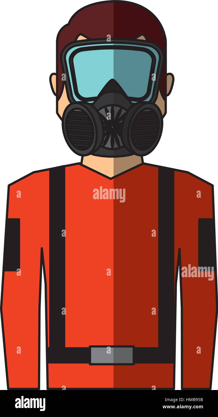 worker avatar with safety suit vector illustration design Stock Vector ...