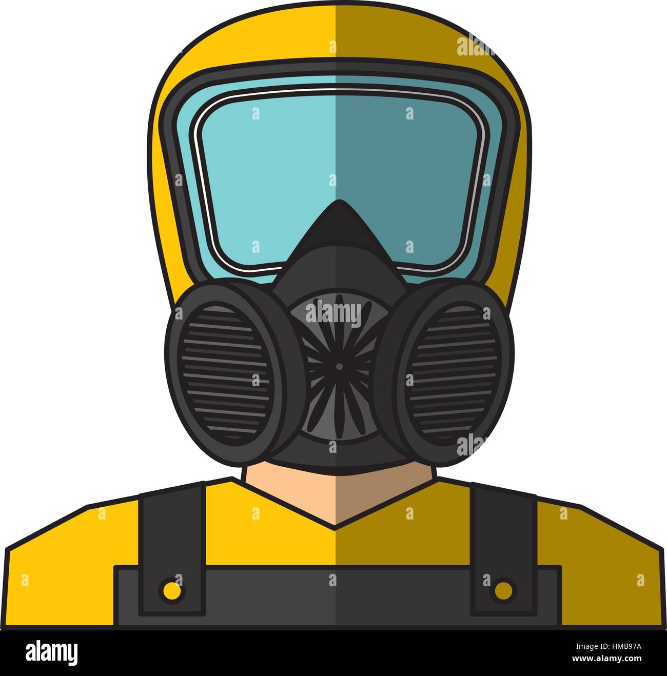 worker avatar with safety suit vector illustration design Stock Vector ...