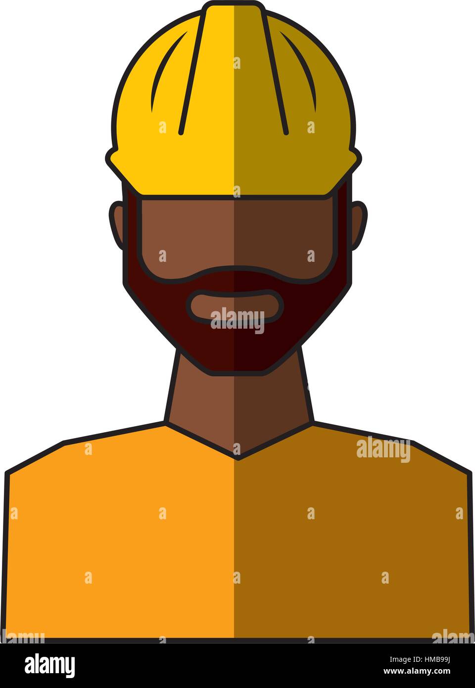 worker avatar with safety suit vector illustration design Stock Vector ...