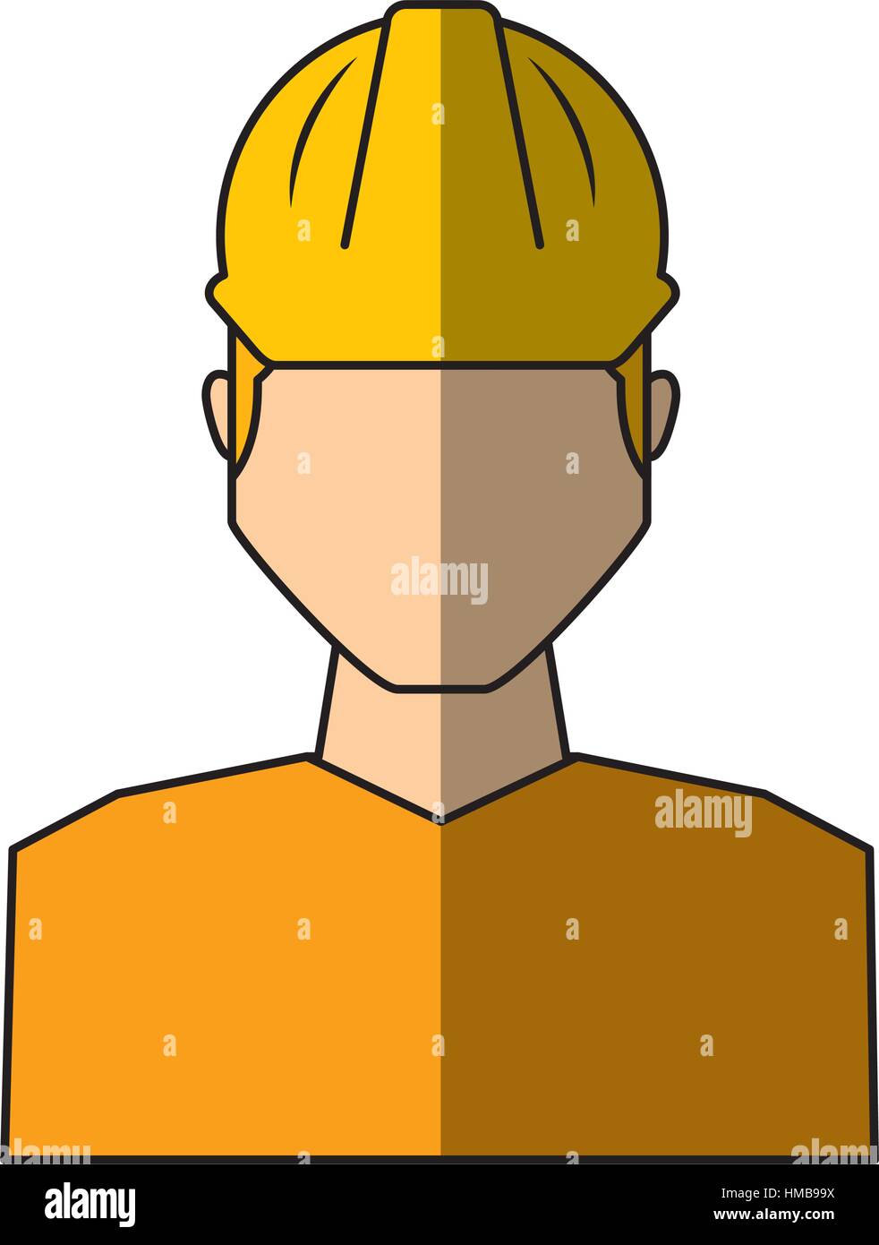 worker avatar with safety suit vector illustration design Stock Vector ...