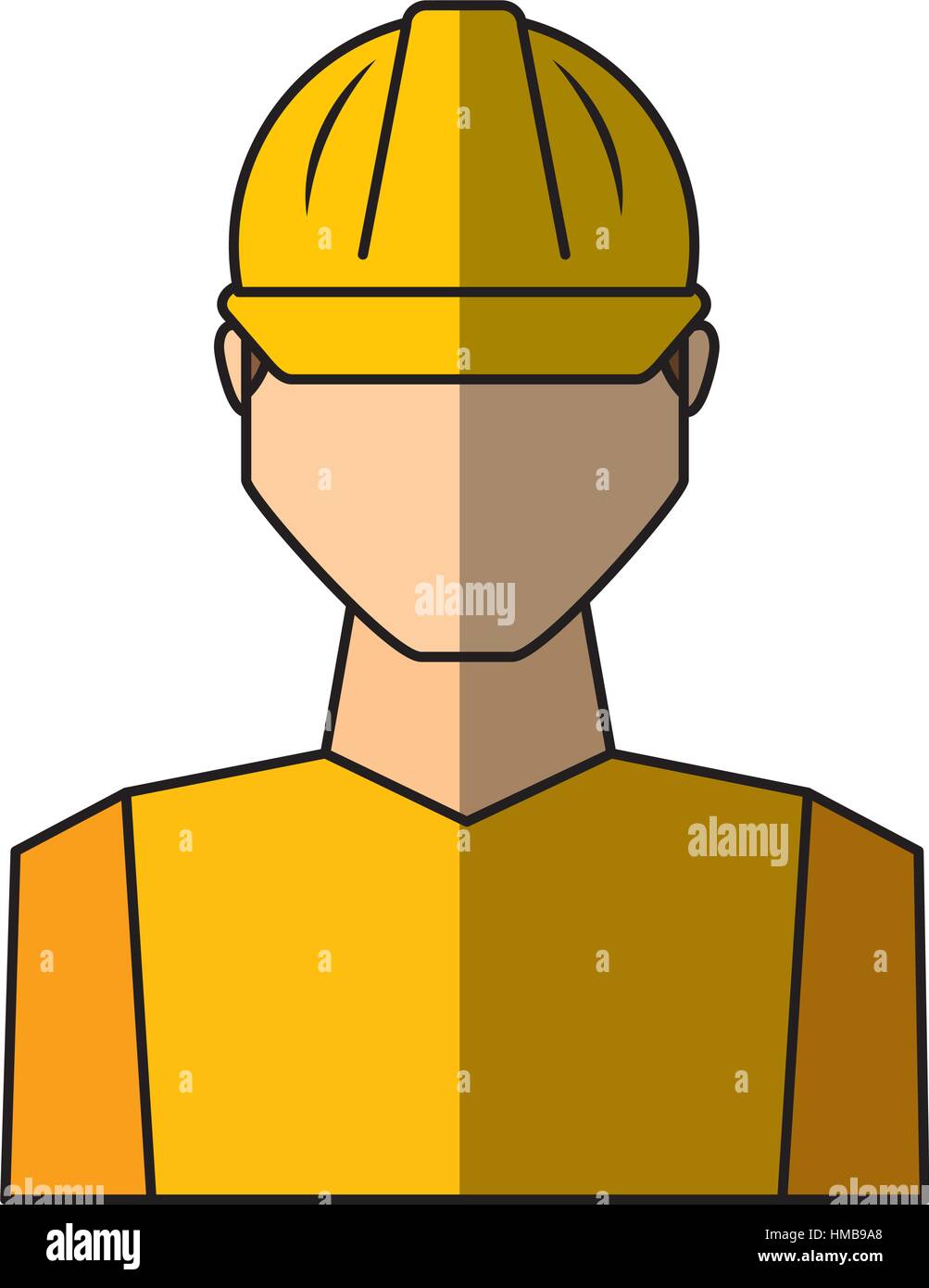 worker avatar with safety suit vector illustration design Stock Vector ...