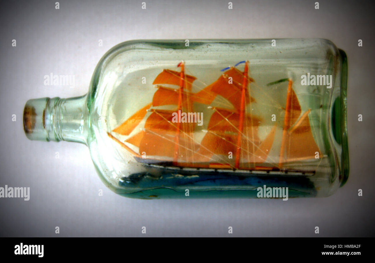 ship in a bottle Stock Photo - Alamy