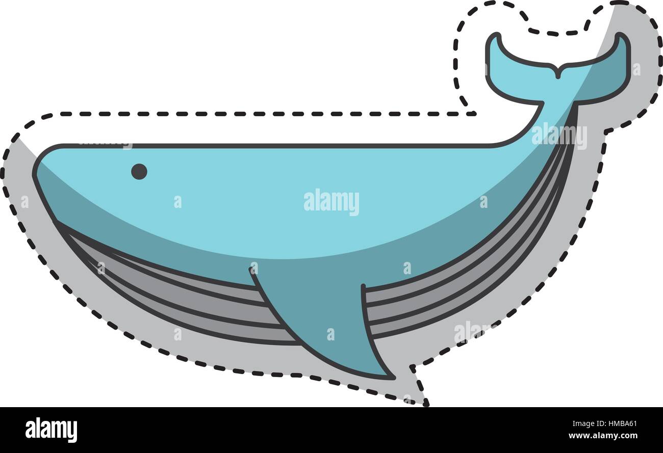 whale animal maritime icon vector illustration design Stock Vector ...