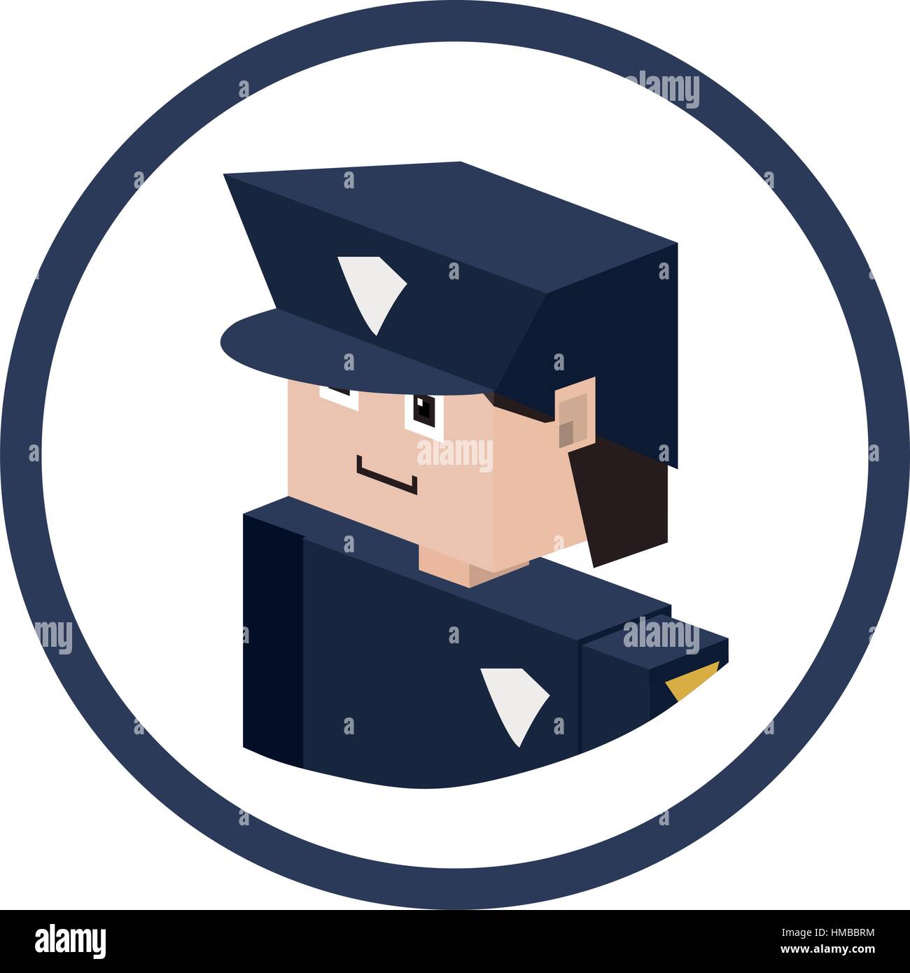 Police isometric avatar icon vector illustration graphic design Stock ...