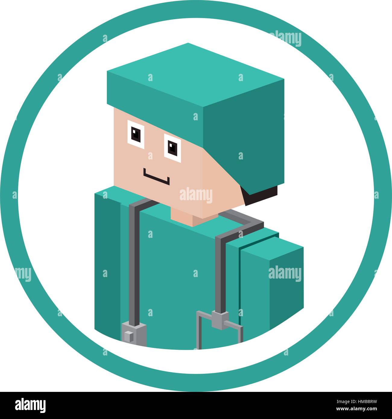 Doctor isometric avatar icon vector illustration graphic design Stock ...
