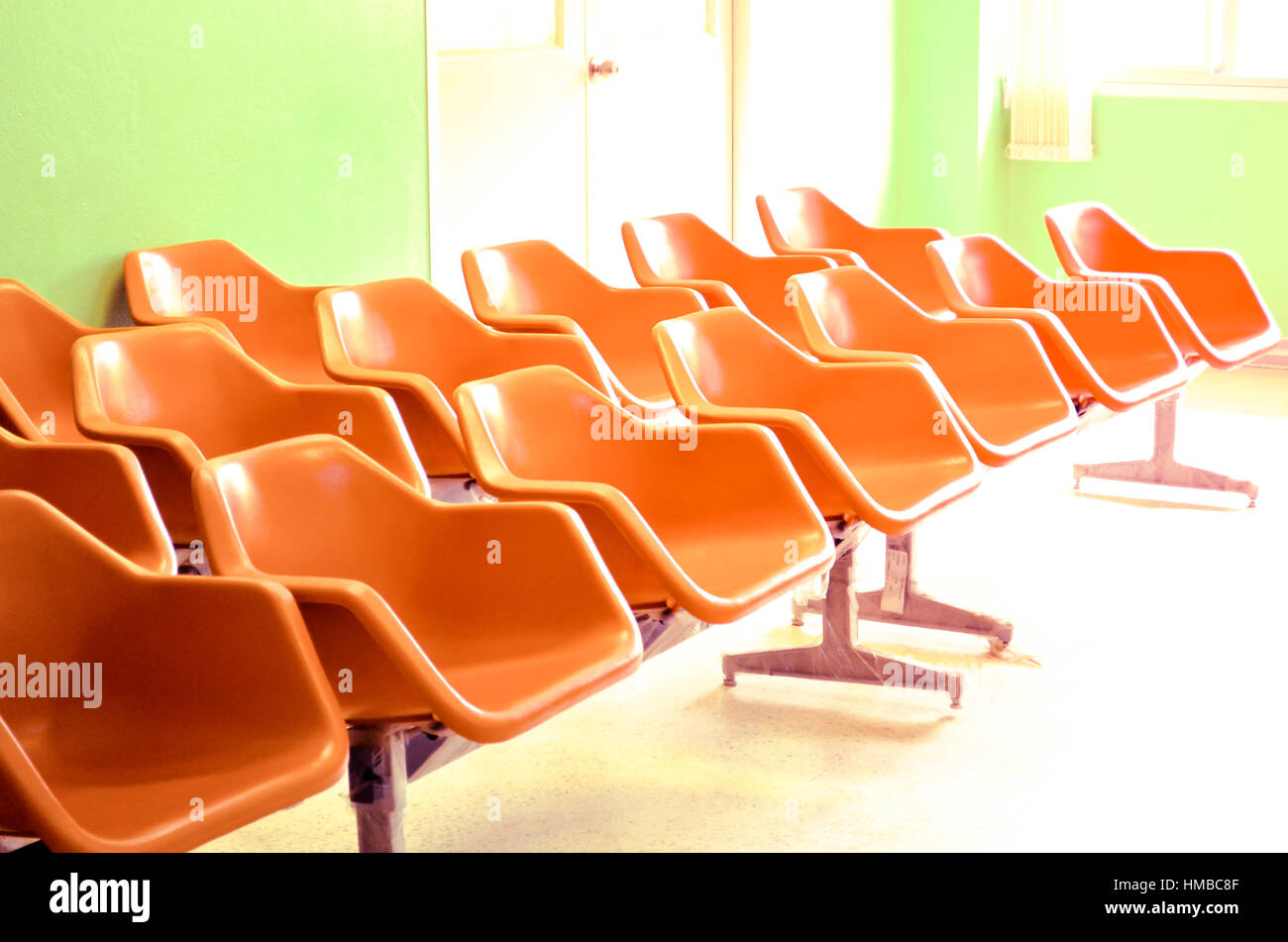 Chairs in the hospital hallway. hospital interior Stock Photo - Alamy