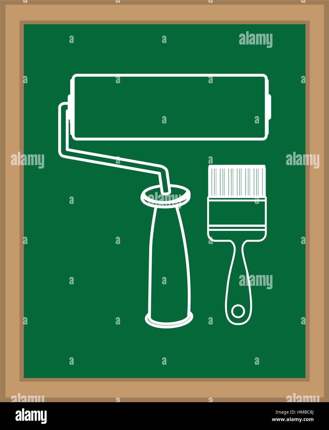 Construction paint tools icon vector illustration graphic design Stock ...