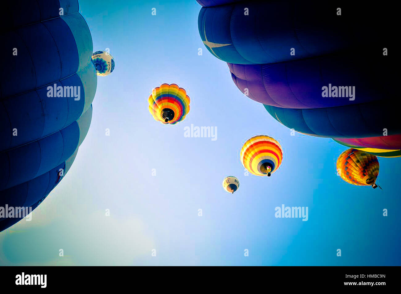 Colorful hot air balloons Stock Photo - Alamy