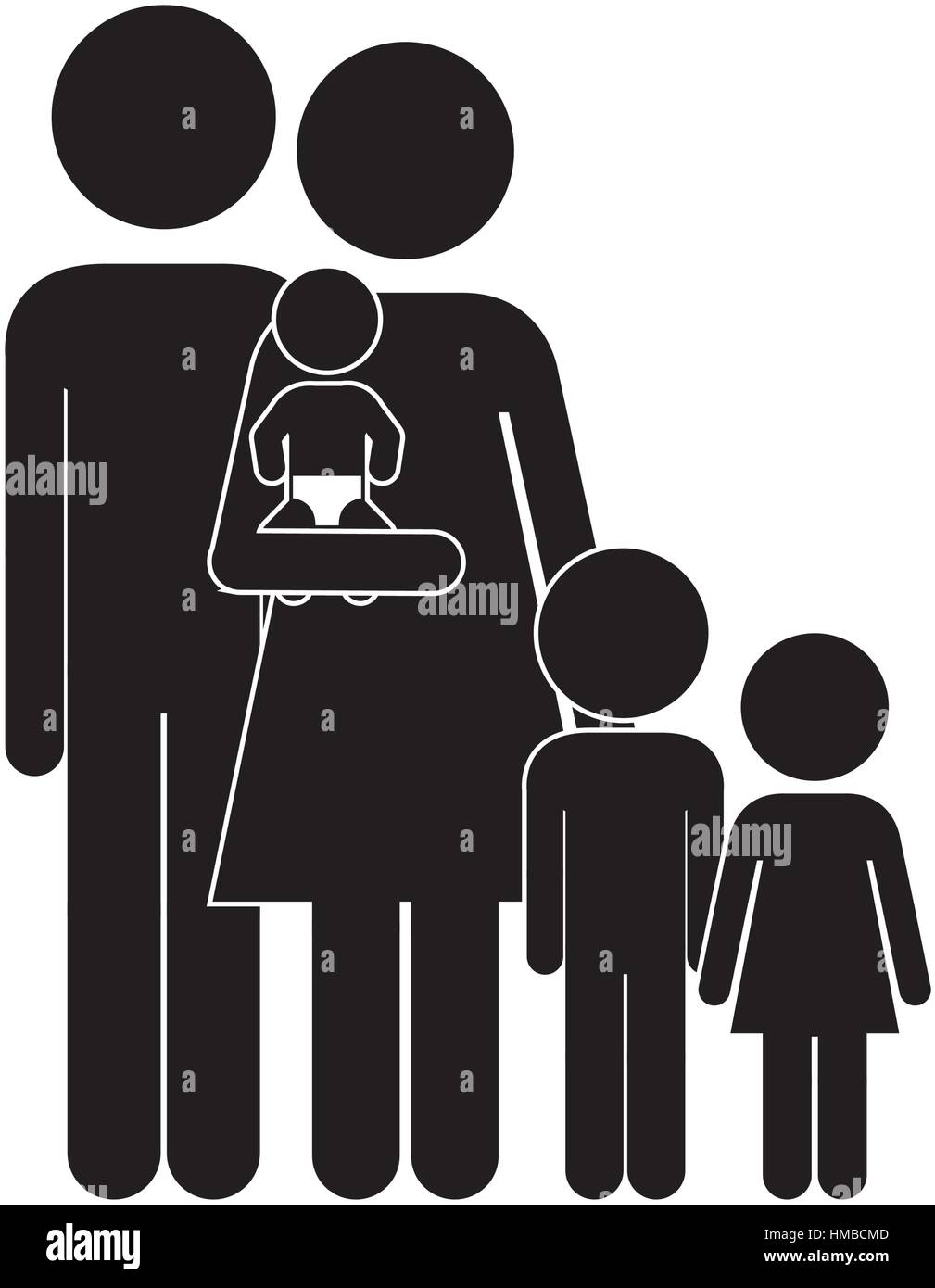 Cute family pictogram icon vector illustration graphic design Stock ...