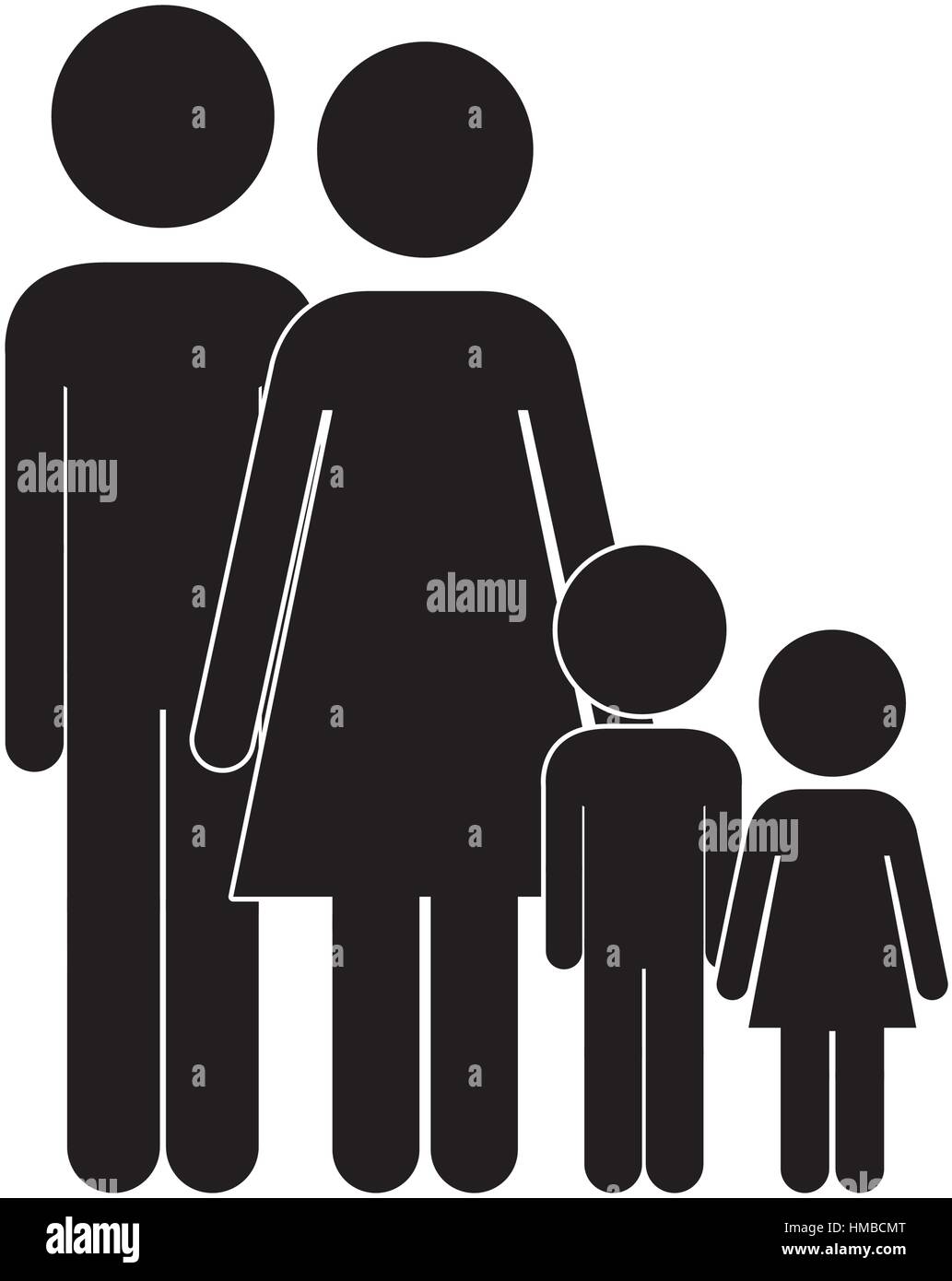 Cute family pictogram icon vector illustration graphic design Stock ...