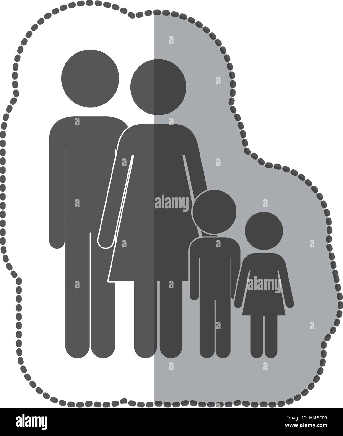 Cute family pictogram icon vector illustration graphic design Stock ...