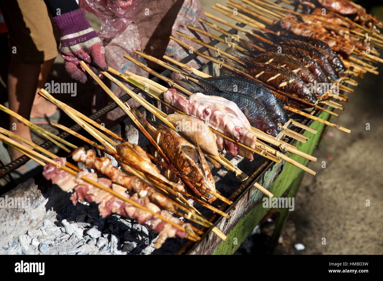 grilled bbq street food Stock Photo - Alamy