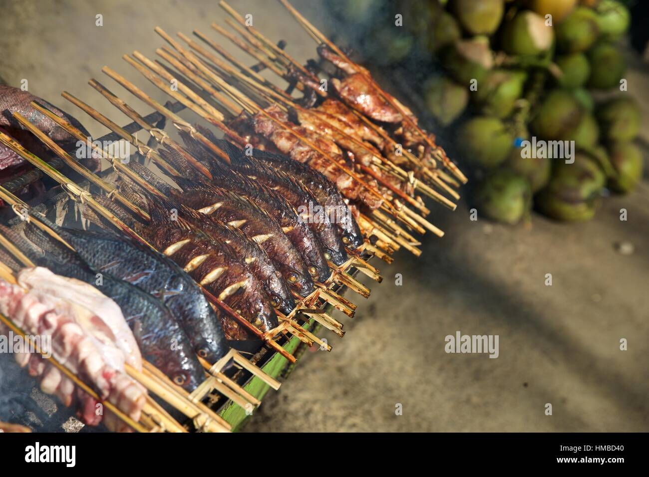 grilled bbq street food Stock Photo - Alamy