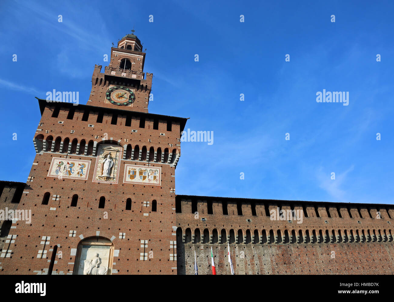 Milan clock tower hi-res stock photography and images - Alamy
