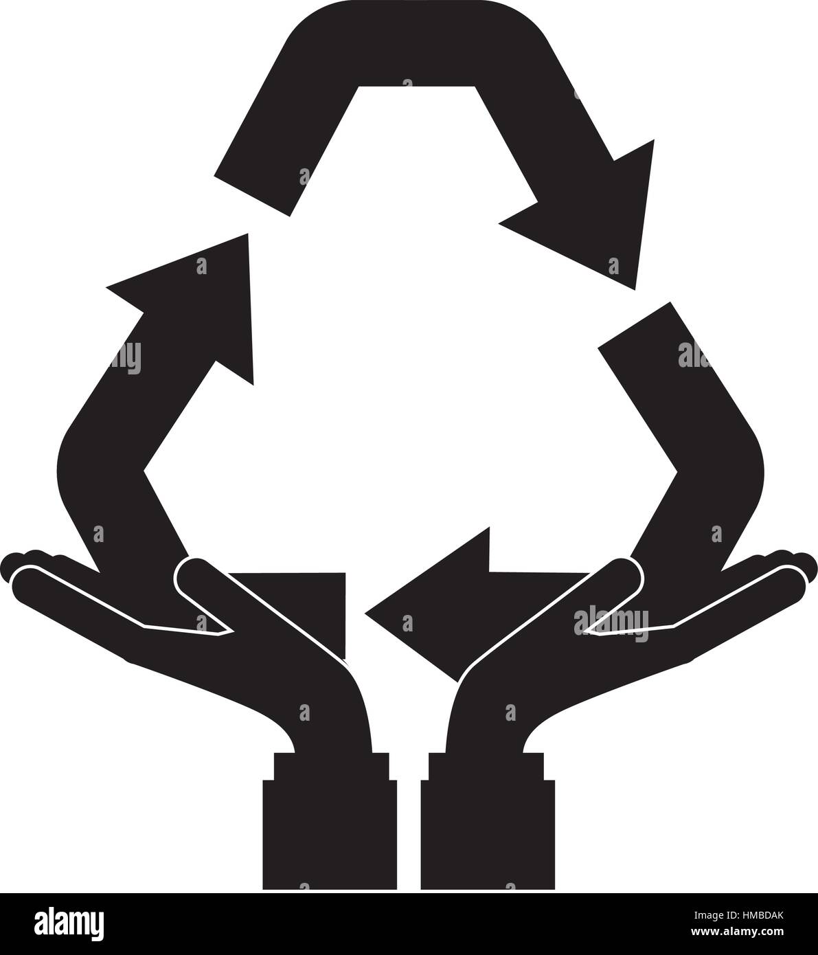 Recycle green think icon vector illustration graphic design Stock ...