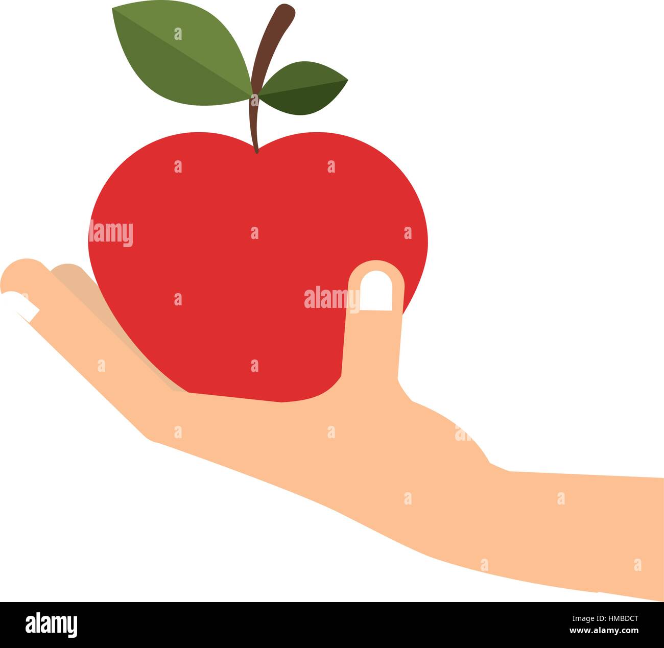 hand with fruit icon vector illustration graphic design Stock Vector ...