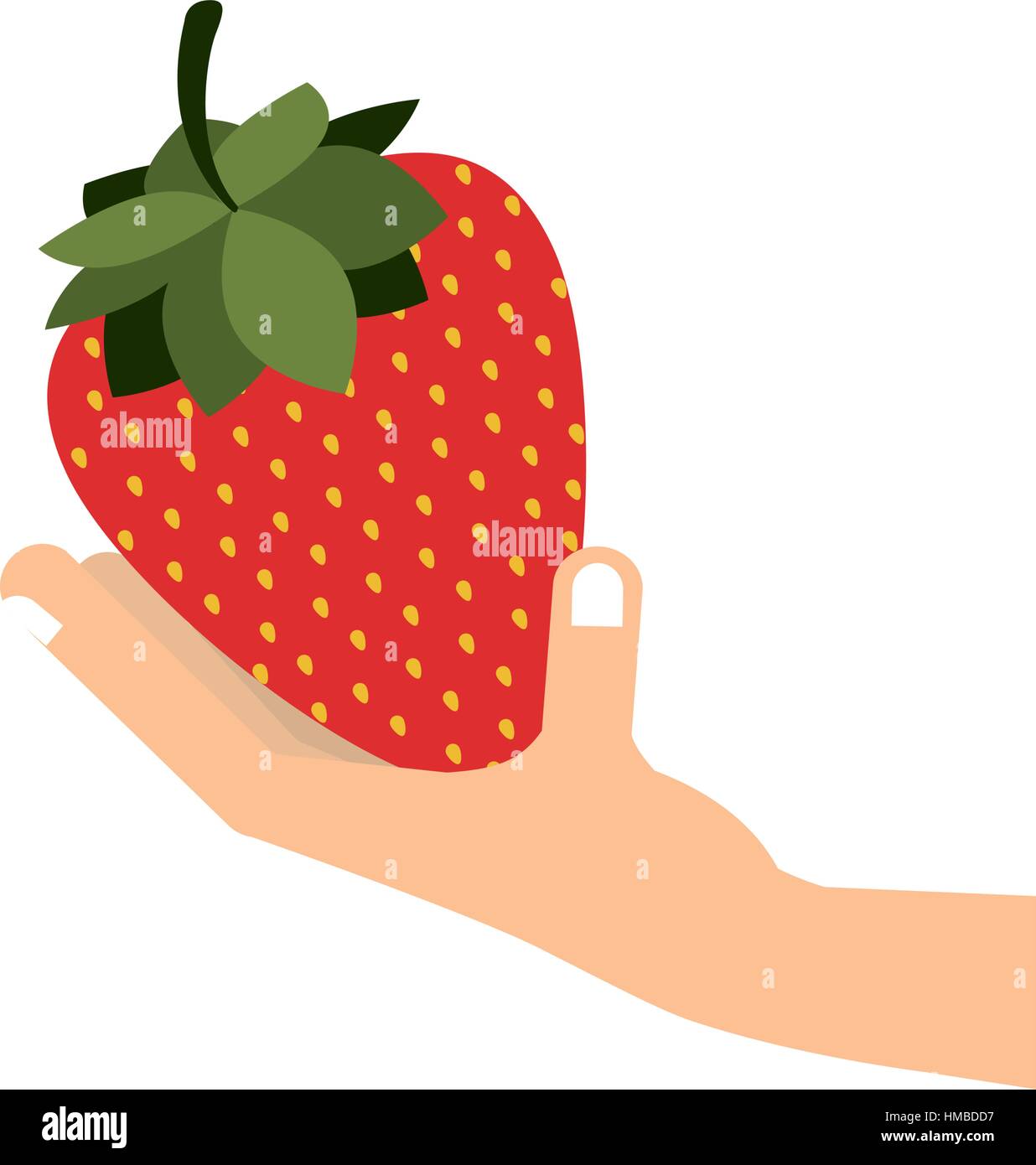 hand with fruit icon vector illustration graphic design Stock Vector ...