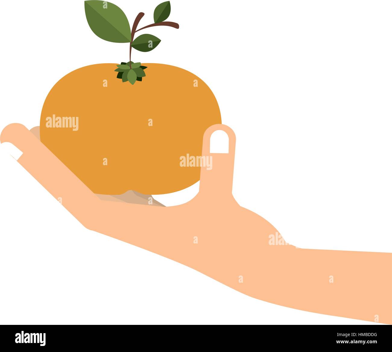 hand with fruit icon vector illustration graphic design Stock Vector ...