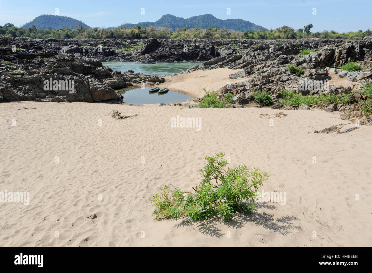 Don Khong island and river Mekong on Laos Stock Photo - Alamy