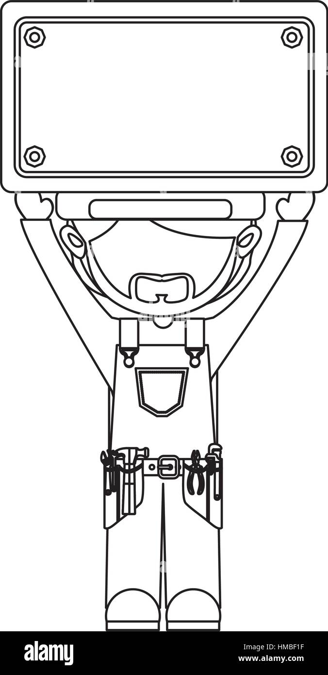 Construction worker cartoon vector illustration graphic design Stock ...