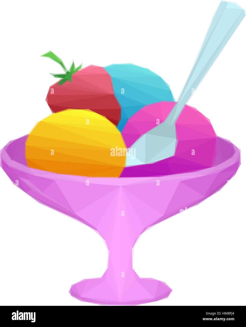 Ice cream cup spoon Stock Vector Images - Alamy
