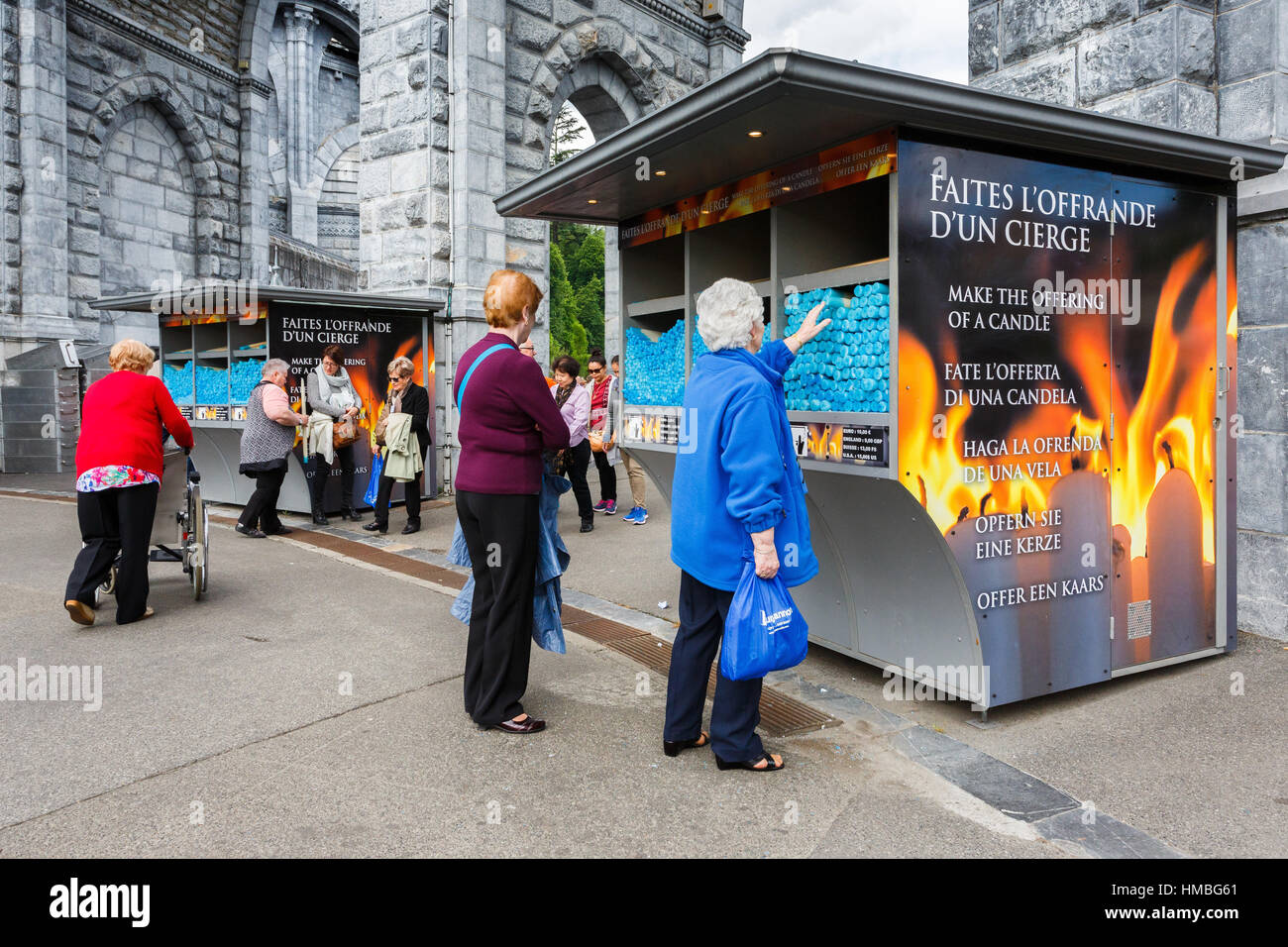 Lourdes (south-western France), the most visited pilgrimage shrine in ...