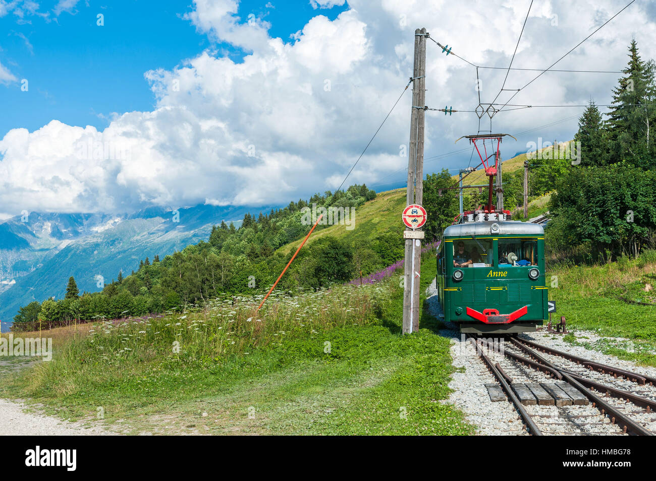 The Mont Blanc Tramway (TMB) (French Alps, eastern France Stock Photo ...