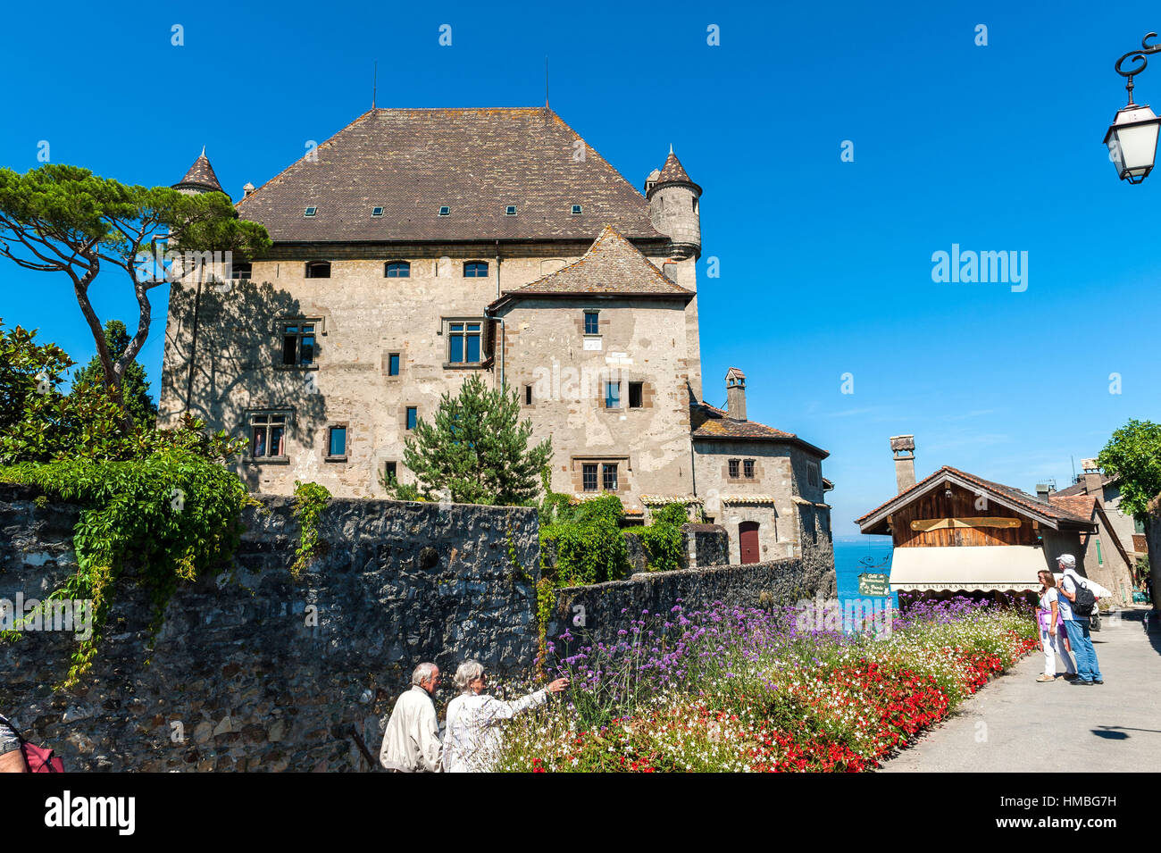 Castle of Yvoire (French Alps, eastern France), one of the most ...