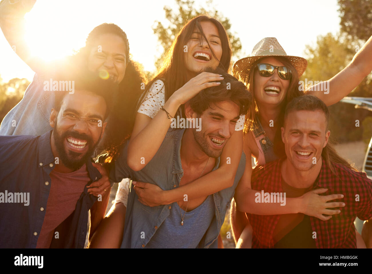 Three couples talking hi-res stock photography and images - Alamy