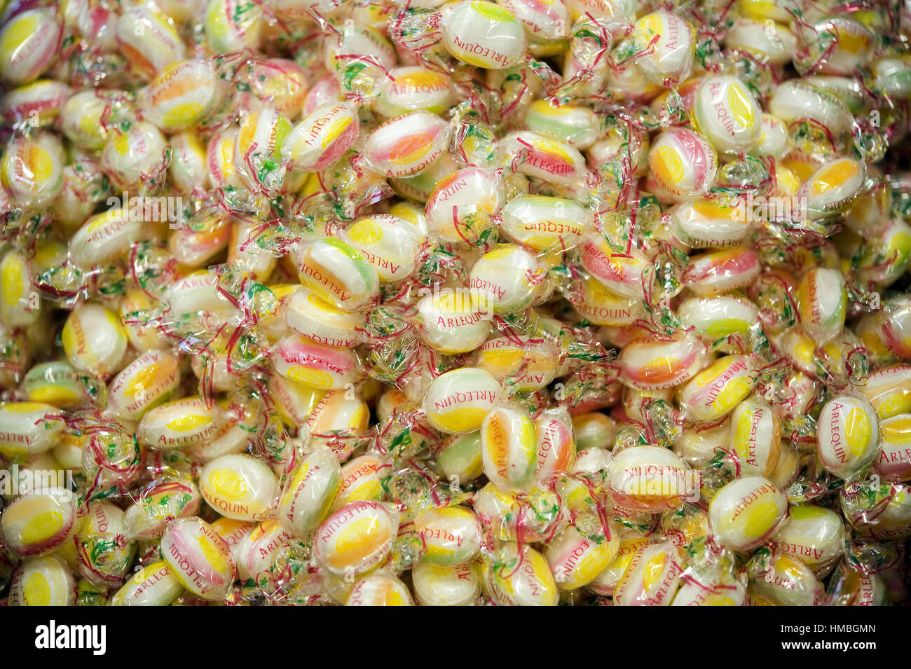 Bondues (northern France): Lutti Arlequin sweets Stock Photo - Alamy