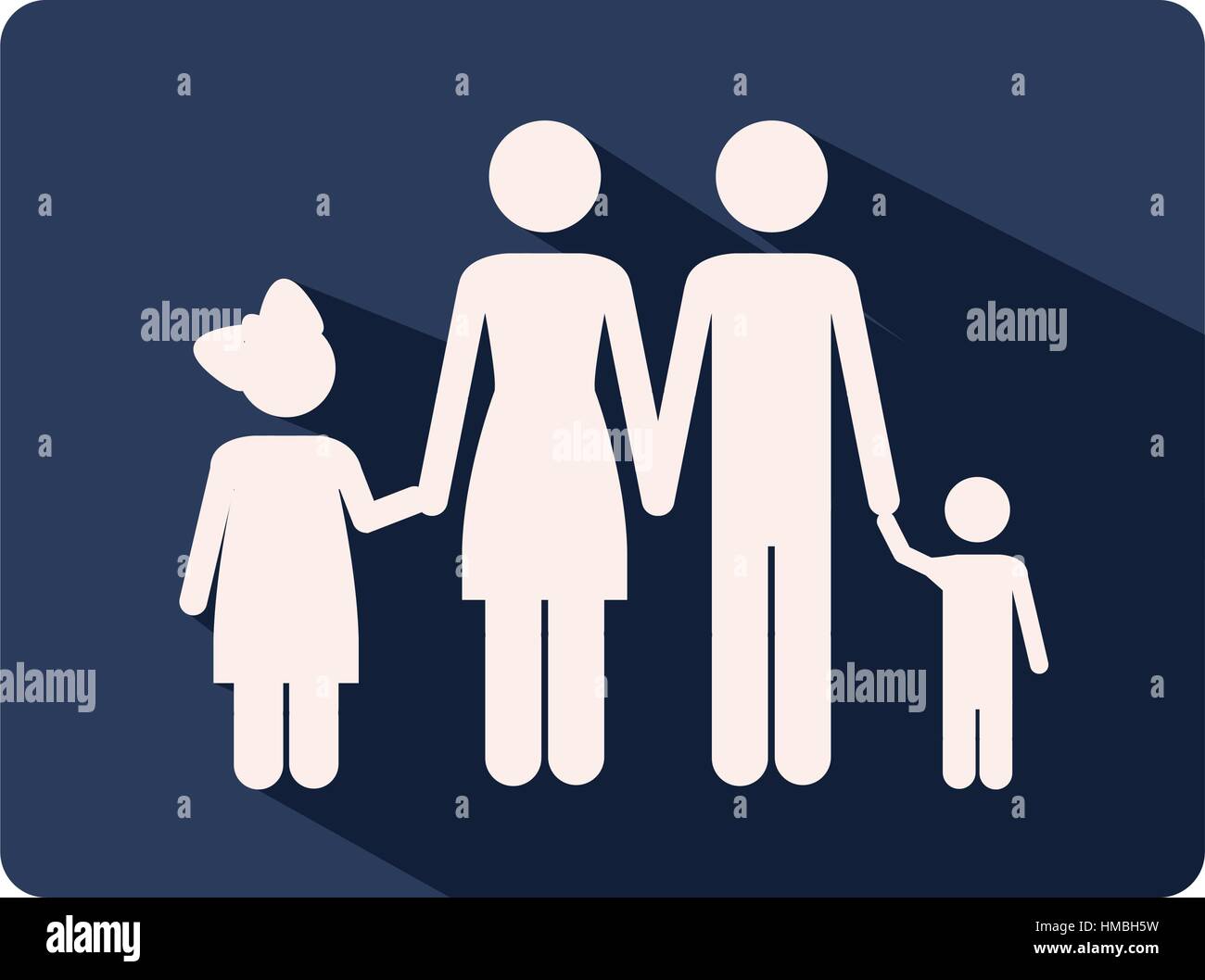 color silhouette frame with family nucleus vector illustration Stock ...