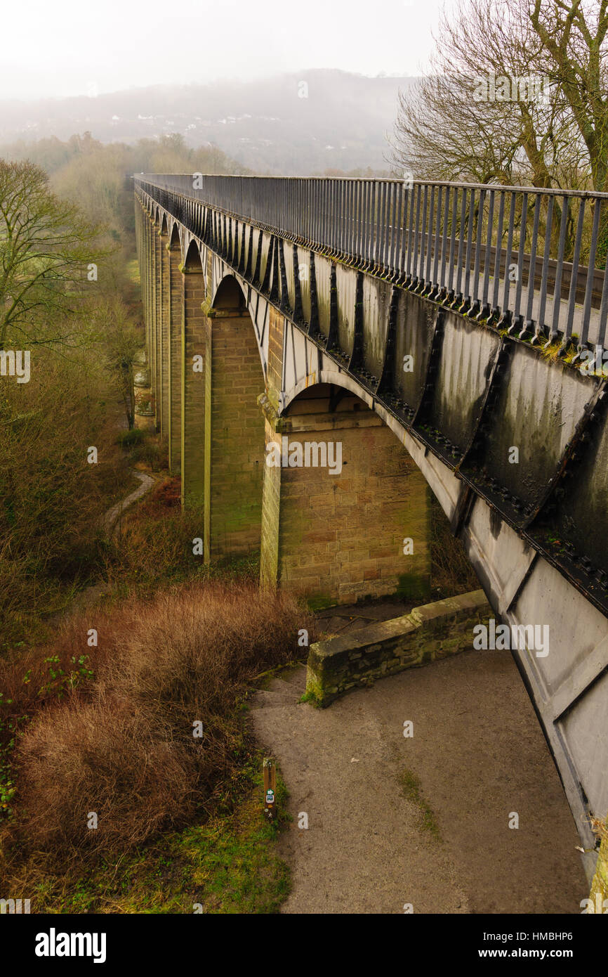 The Pontcysyllte aqueduct in North Wales constructed in 1805 it is the ...