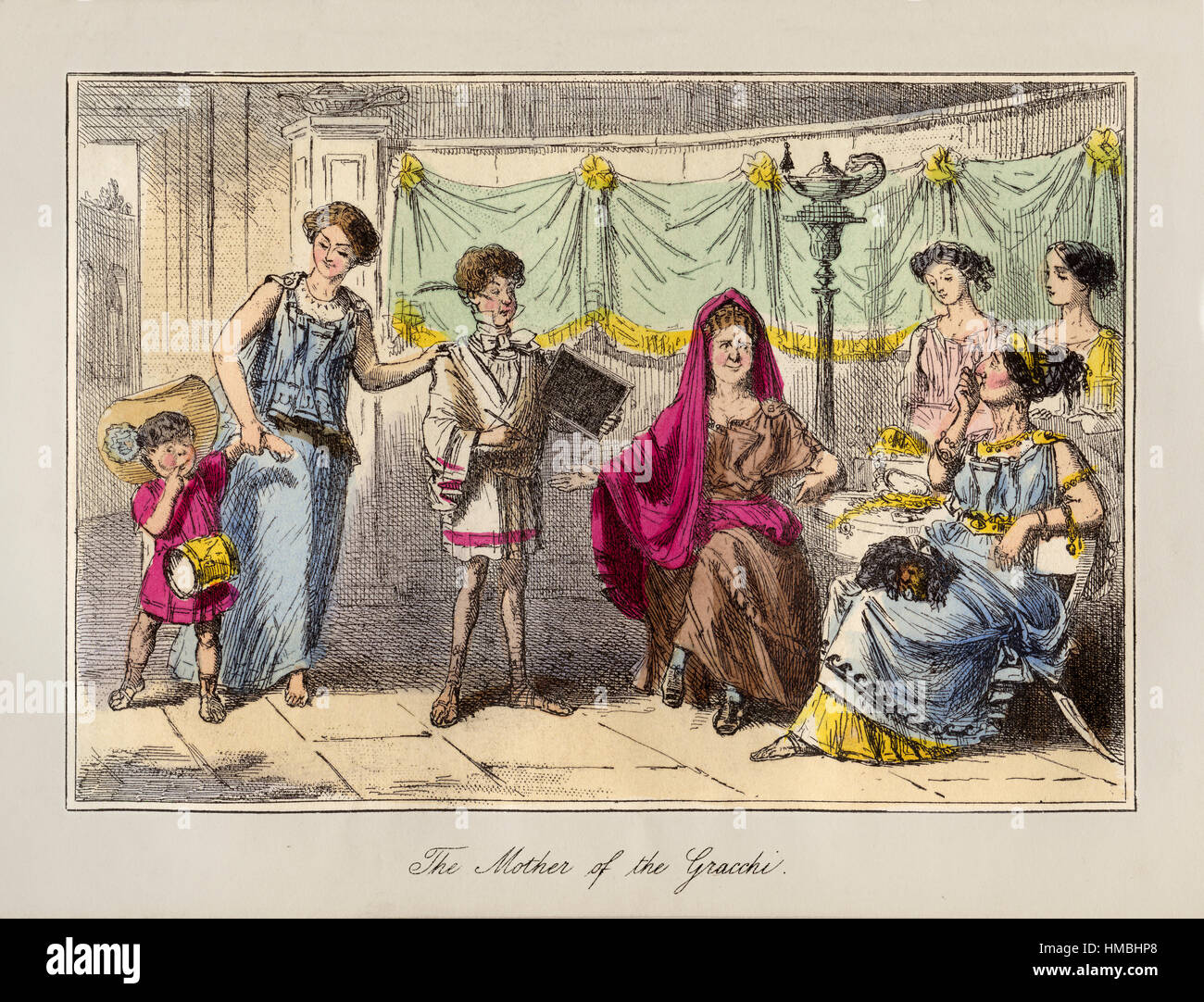 The mother of the Gracchi. From "The Comic History of Rome" by Gilbert ...