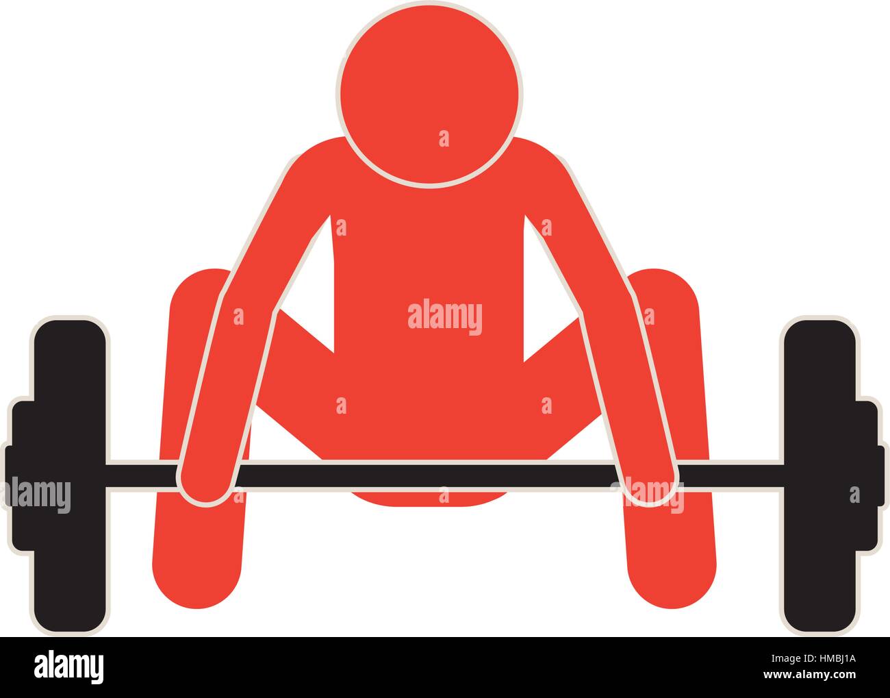 pictogram colorful with man weightlifting down vector illustration ...