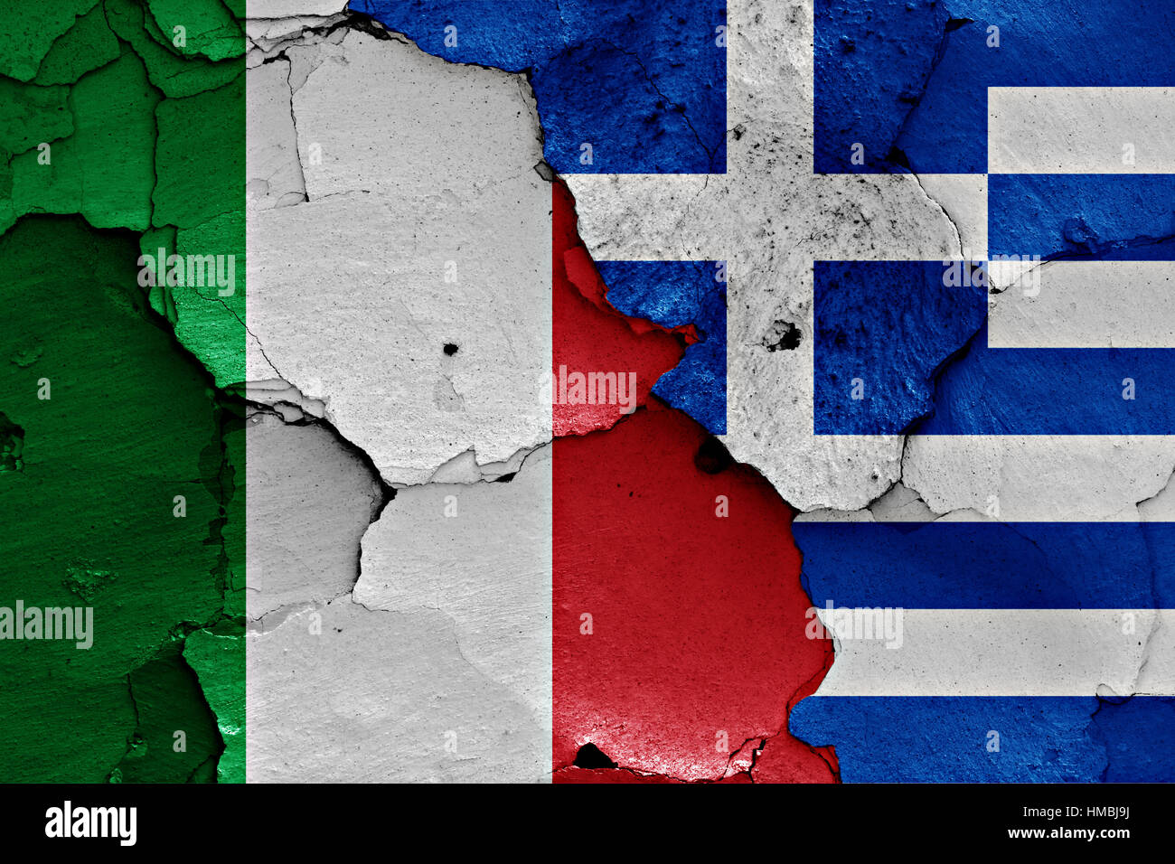 Italy greece flag hi-res stock photography and images - Alamy