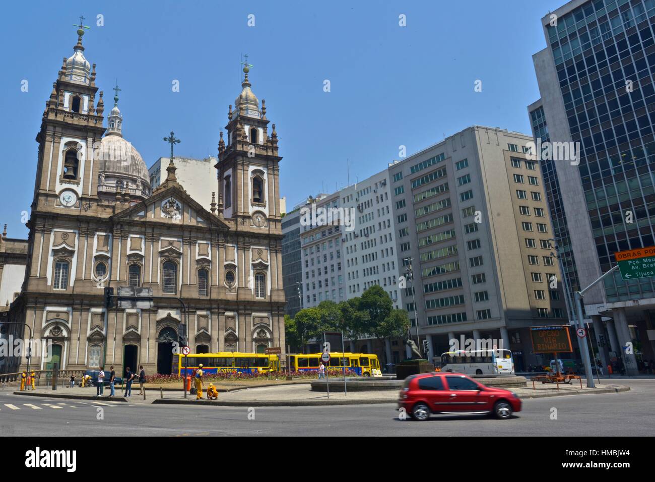 Candelaria Church or Igreja da Candelária, Rio de Janeiro, Brazil Stock ...