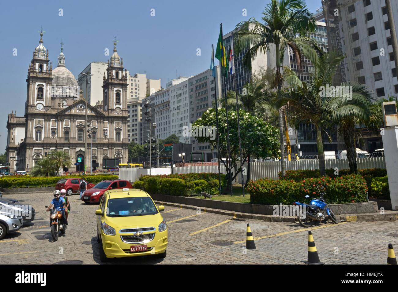 Candelaria Church or Igreja da Candelária, Rio de Janeiro, Brazil Stock ...