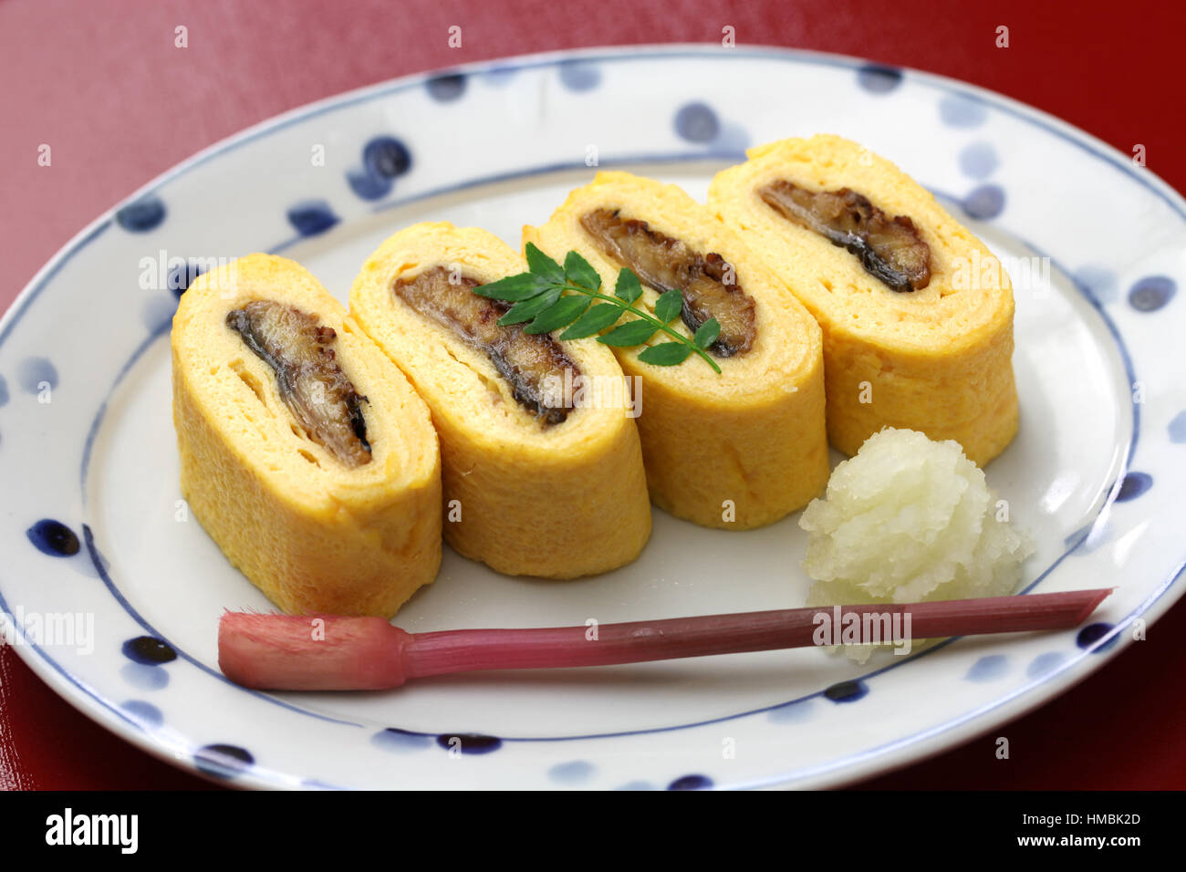 umaki, japanese eel rolled omelet, japanese cuisine Stock Photo - Alamy